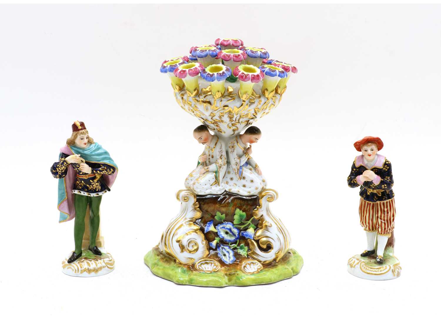 Lot 262 - A pair of Crown Derby actors,