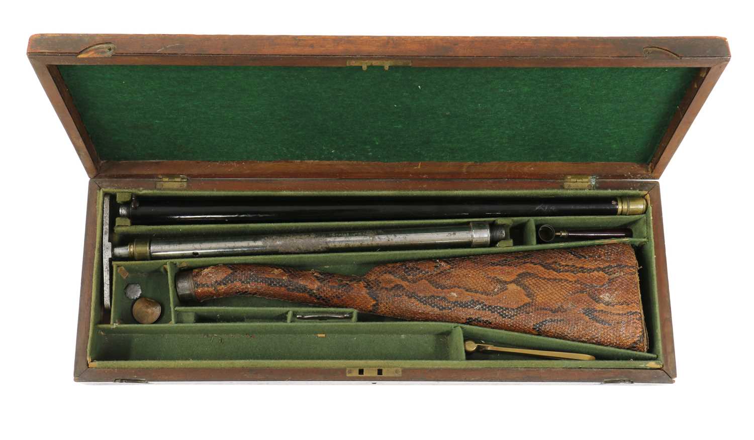 Lot 101 - A cased pneumatic air cane,