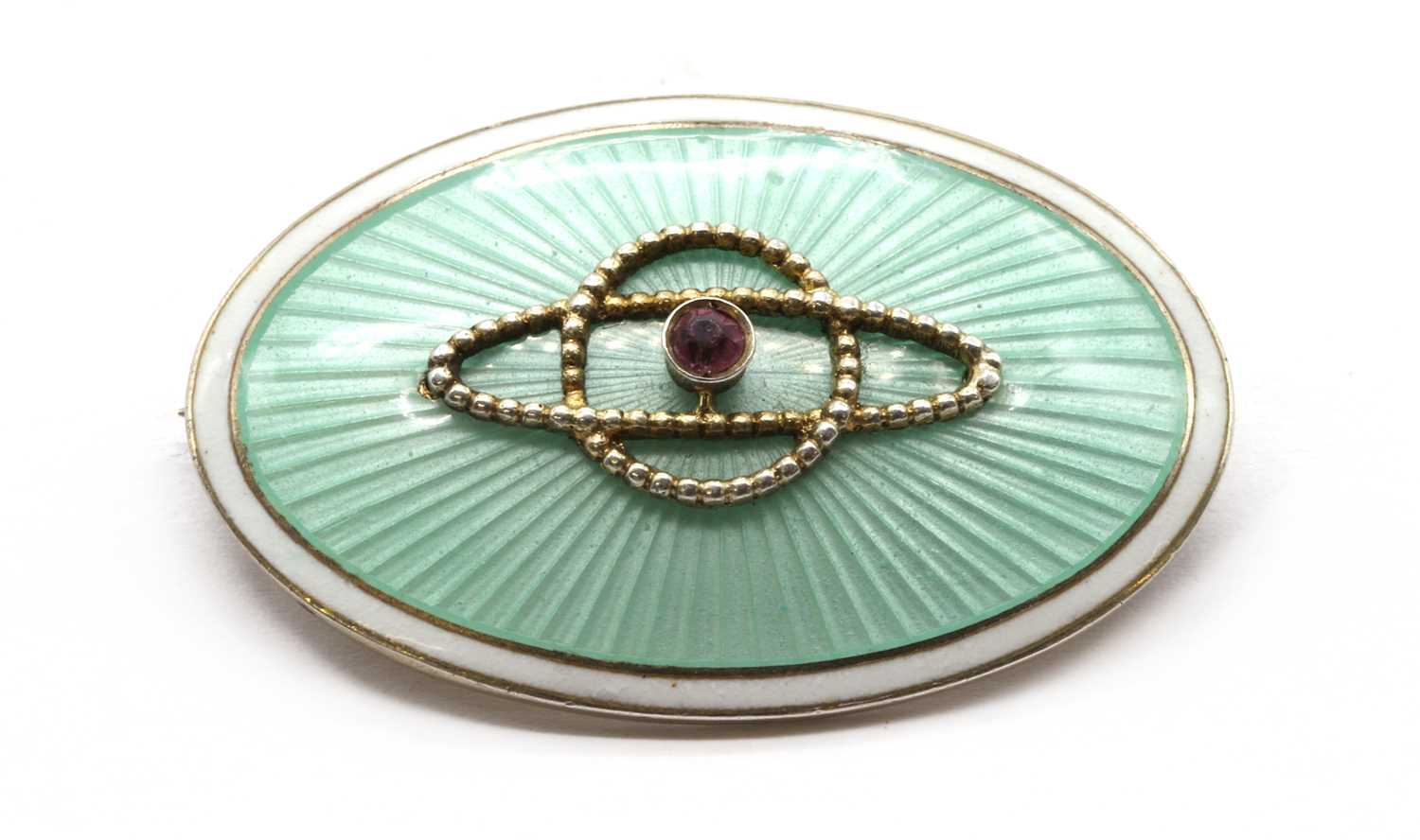 Lot 30 - A Jugendstil silver enamel brooch, by