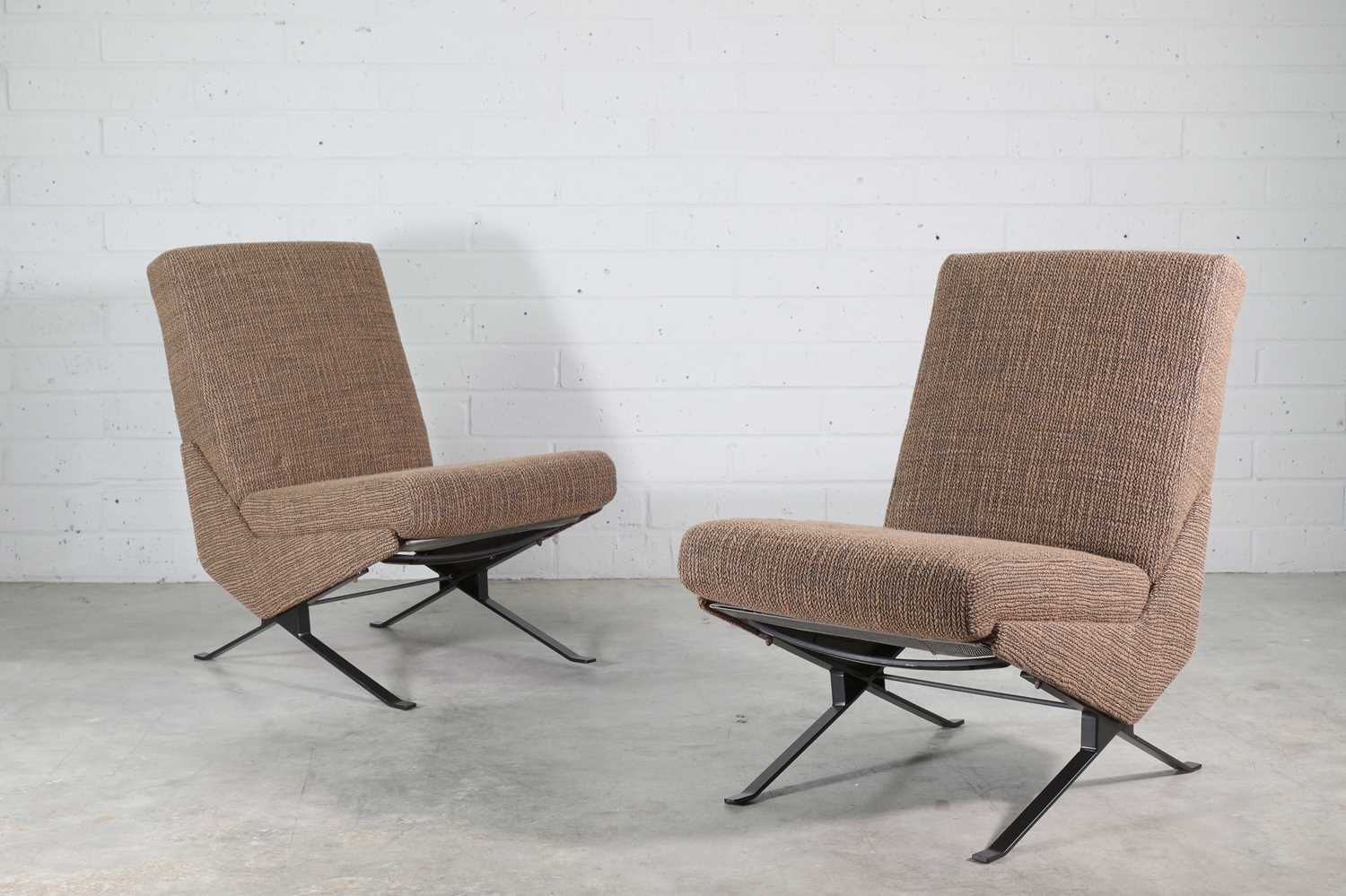 Lot 280 - A pair of 'Troika' slipper chairs,
