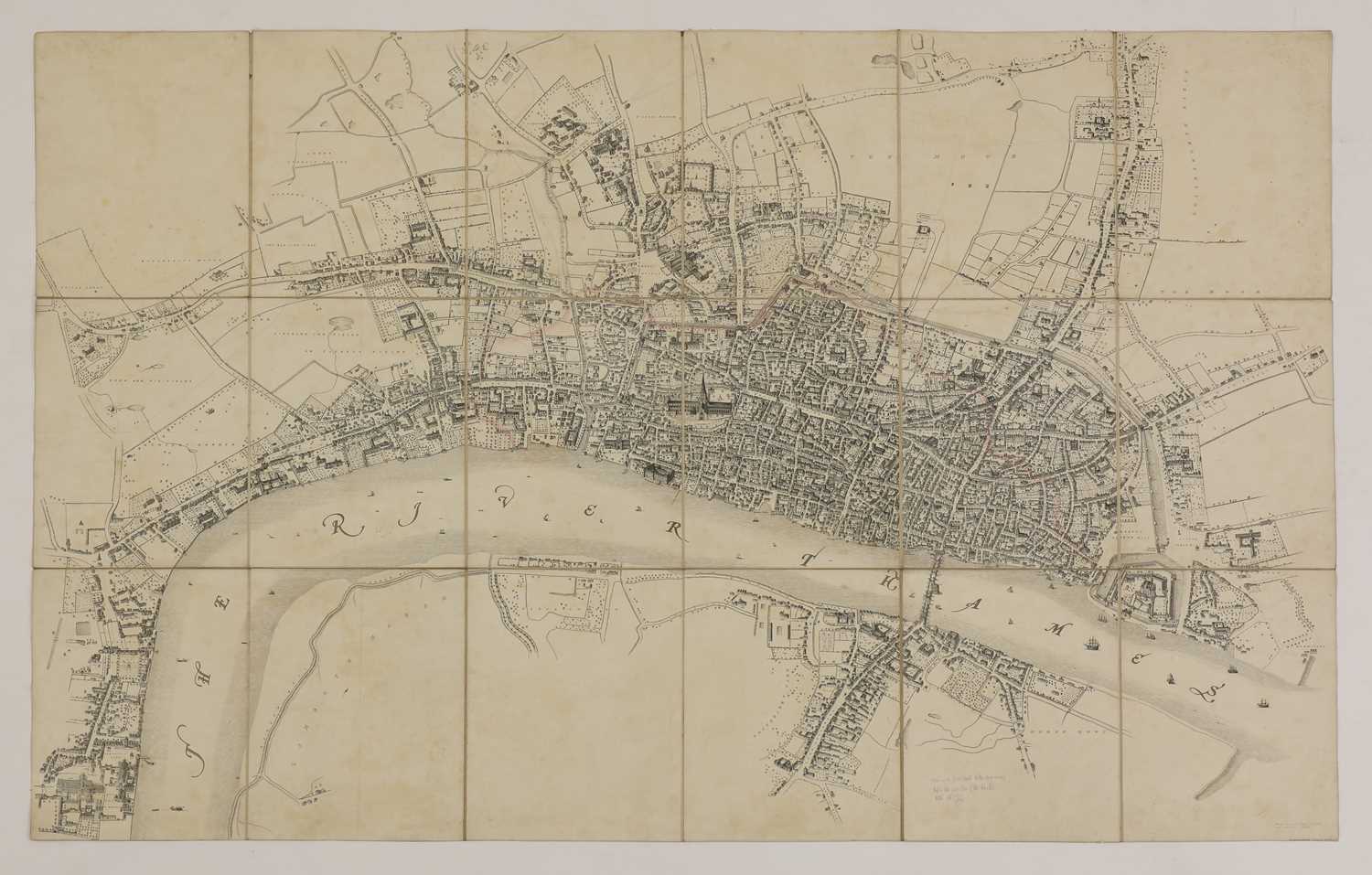 Lot 125 - LONDON, Proof Map, signed:
