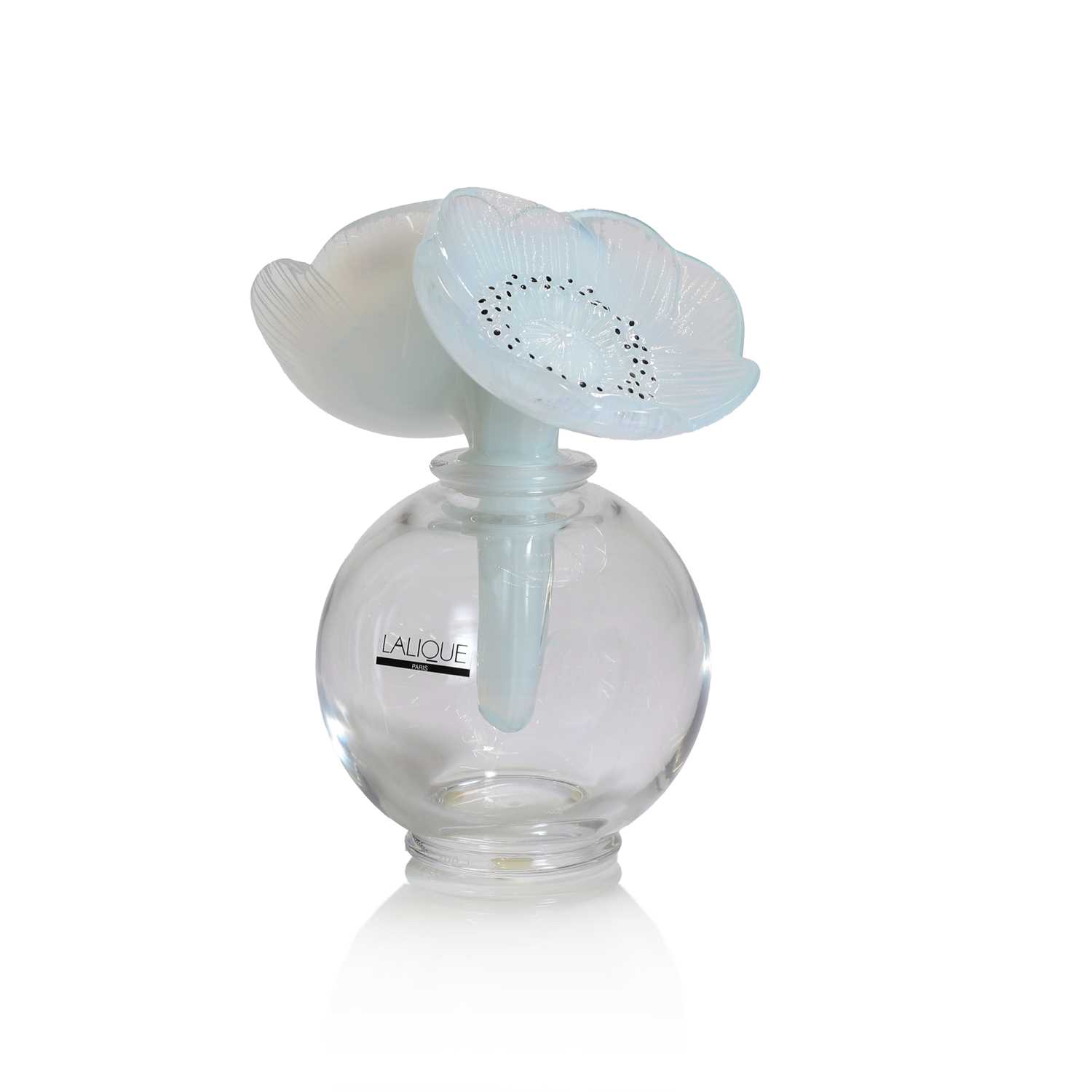 Lot 304 - A Lalique 'Anemone' glass scent bottle,