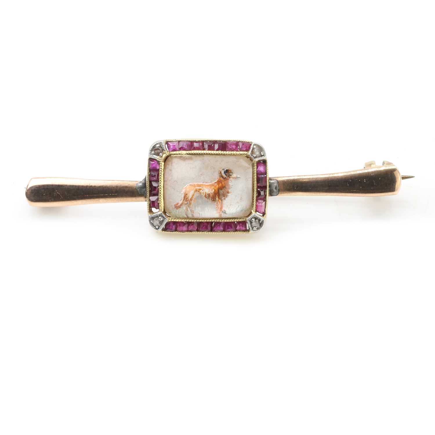 Lot 38 - A reverse painted intaglio or Essex crystal